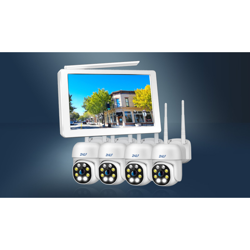 2nlf ® kit camera surveillance closed circuit wifi NVR with screen with ...